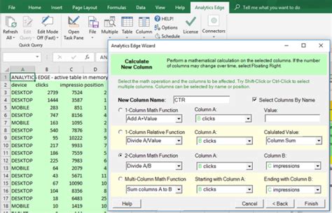 making a ctr versus position chart by device analytics
