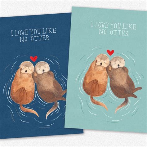 Otter Illustration Etsy