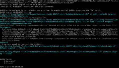teamcity sqlproj build via msbuild failed stack overflow