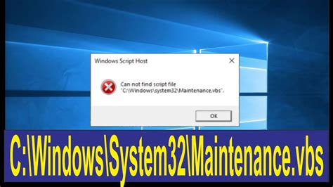 windows script host can not find script file c