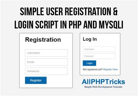 today i will share simple user registration and login script in php and