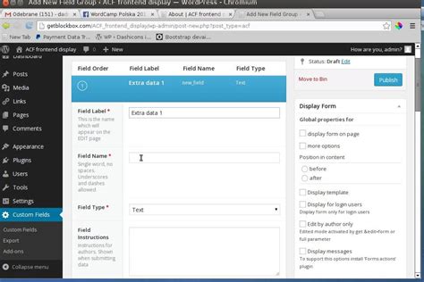 formulaires disponibles acf frontend form