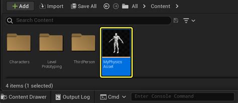 physics asset editor in unreal engine unreal engine 5 1 documentation