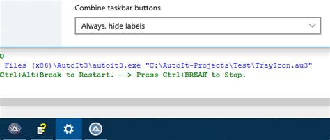 no custom gui icon in taskbar when au3 script is executed by run