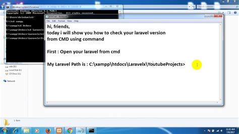 how to check laravel version from cmd using command youtube
