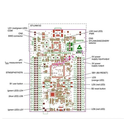 1pcs upgarded stm32f407g disc1 stm32f407 discovery stm32f4 development