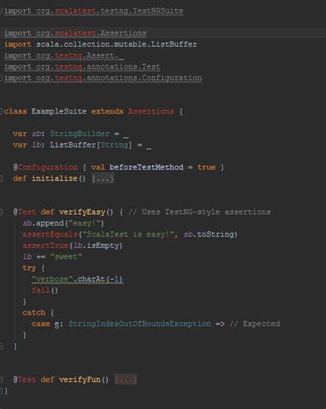 how to use testng in scala sbt framework stack overflow
