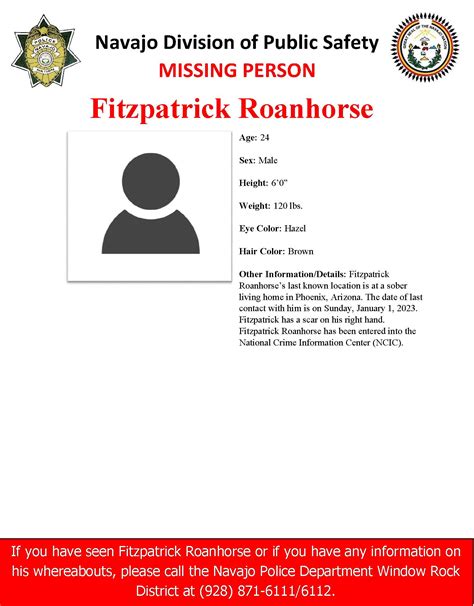 Missing Person Window Rock Navajo Police Department