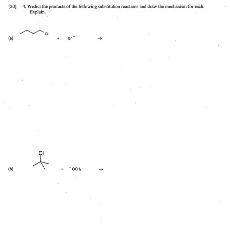 Solved [20] 4 Predict The Products Of The Following