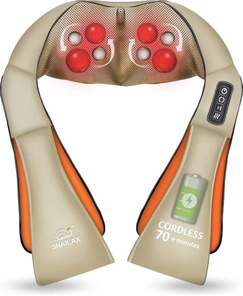 Snailax Shiatsu Masseur Cervical Sans Fil Masseur De Cou Et Dépaule