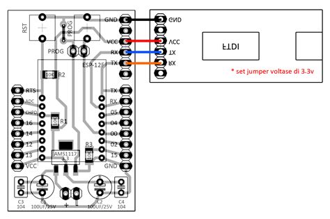 membuat jig untuk memprogram esp8266 12f gado gadonya