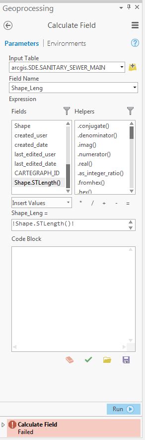 arcgis pro calculate field error 000539 geographic