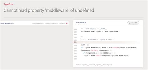cannot read property middleware of undefined · issue 3284 · nuxt