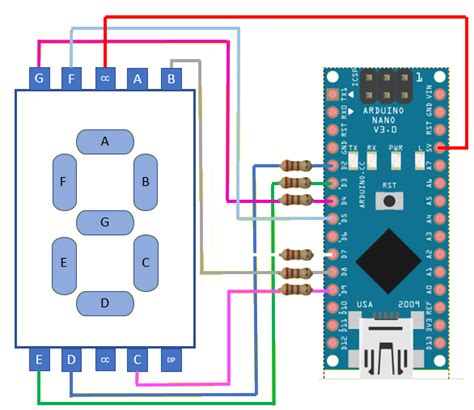 controling single 7 segment display with arduino arduino project hub