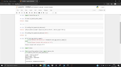 python tensorflow gpu not using gpu with cuda cudnn