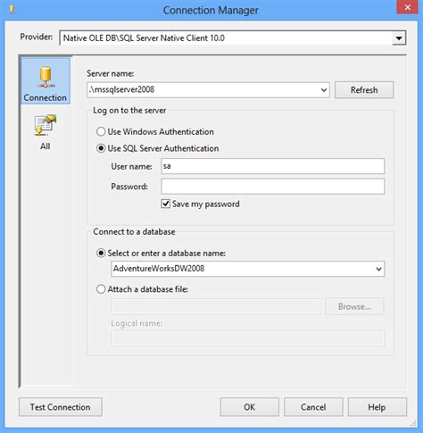 sql ole db or odbc error login failed for user nt