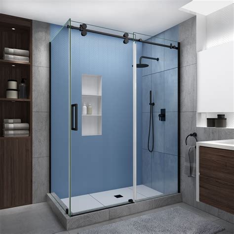 Aston Langham Xl 52 56 X 36 X 80 Frameless Sliding Shower Enclosure