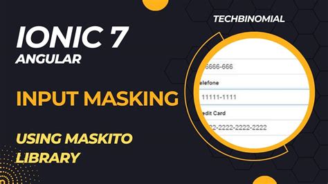 ionic 7 how to use maskito library for ionic input masks youtube