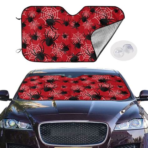 Jgfou A Web With A Spider 1 Windshield Sun Shades Car Sun Shade For