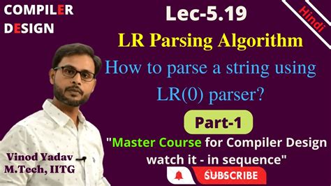 l5 19 lr parsing algorithm in compiler design how to parse a string