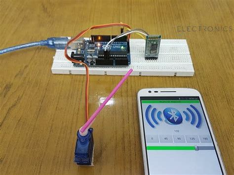 how to control servo motor from bluetooth android app arduino