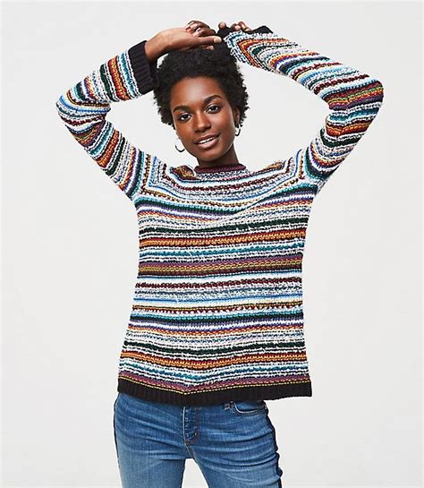 Rainbow Stitch Sweater Sweaters Stripe Sweater Striped Knit