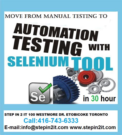 selenium testing training toronto selenium training and
