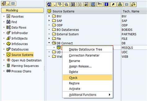 sap bw 7 3 how to extract data from sql server using db connect sap