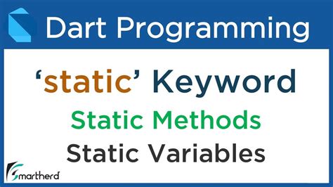 dart static variables and methods dart tutorial for flutter 9 8 youtube