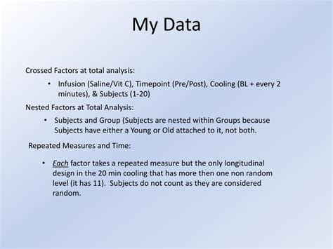 Ppt Repeated Measures Longitudinal Analysis Powerpoint Presentation