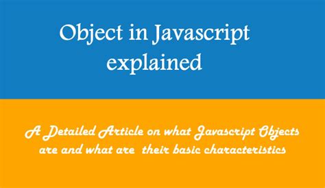 object in javascript explained codingace