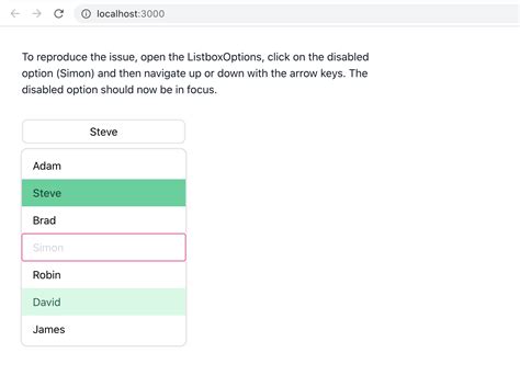 [bug] headless ui vue listbox disabled listoption is focused on
