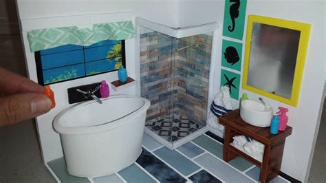 Tutorial Miniature Bathroom Dollhouse Miniatures Miniatures