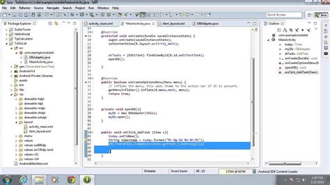android adding data to the sqlite database youtube
