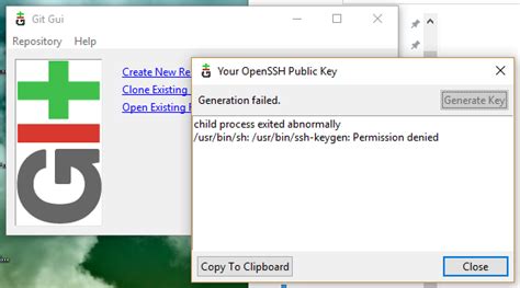 git bash windows 10 permission denied how to clone a git repository