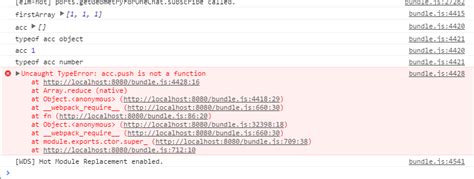 javascript array push is not a function when working with reduce