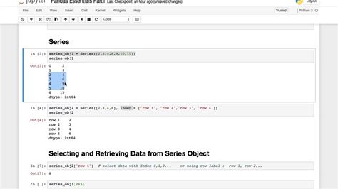 data science tutorials module 3 part 1 python pandas essentials for