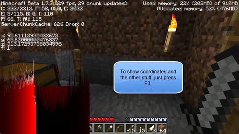 Minecraft How To Show Coordinates And View Yourself From A Distance