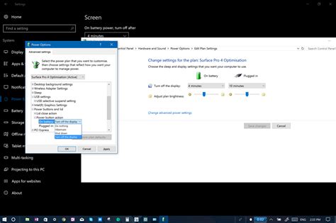 surface pro 4 power button hibernates instead of sleep microsoft