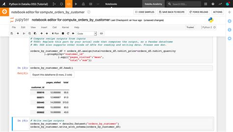 python in dataiku dss — dataiku academy 8 0 documentation