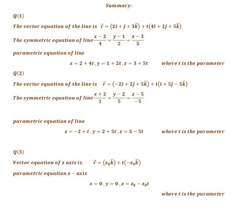 [solved] 1 Determine Vector Parametric And If