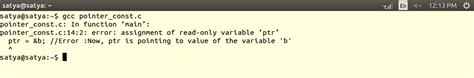 constant pointer and pointers to constant a subtle difference in c prog
