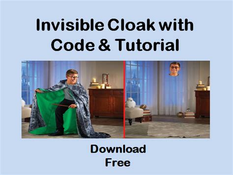 invisibility cloak with code and tutorial genial code