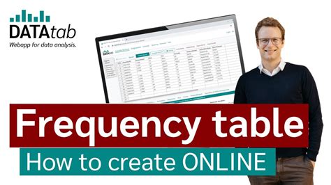 how to create frequency tables online youtube
