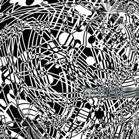 黒と白の抽象的な線模様の背景 イラストレーションのベクターアート素材や画像を多数ご用意 イラストレーション インターネット