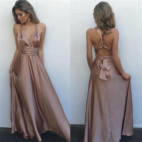 Gorgeous Silk Satin Prom Dress Sleeveless Prom Dresses Long Evening
