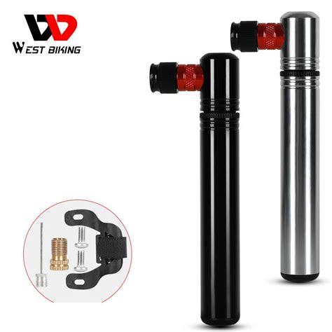 West Biking Bike Pump Aluminum 130psi Bicycle Air Pumps For Cycling