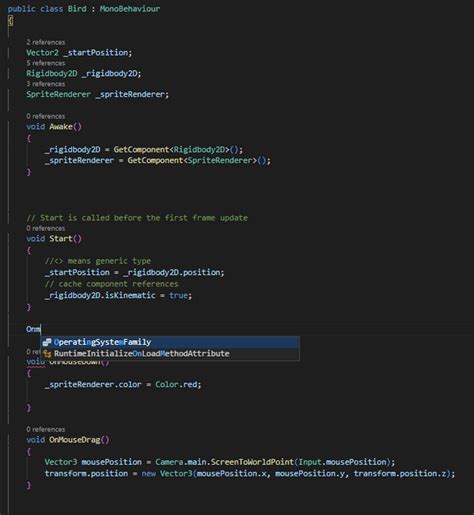 Autocomplete Not Working Outside Of Functions R Unity3d