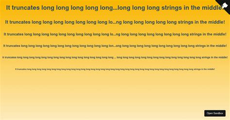 react truncate string codesandbox