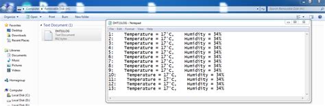 arduino data logger using sd card and dht11 sensor